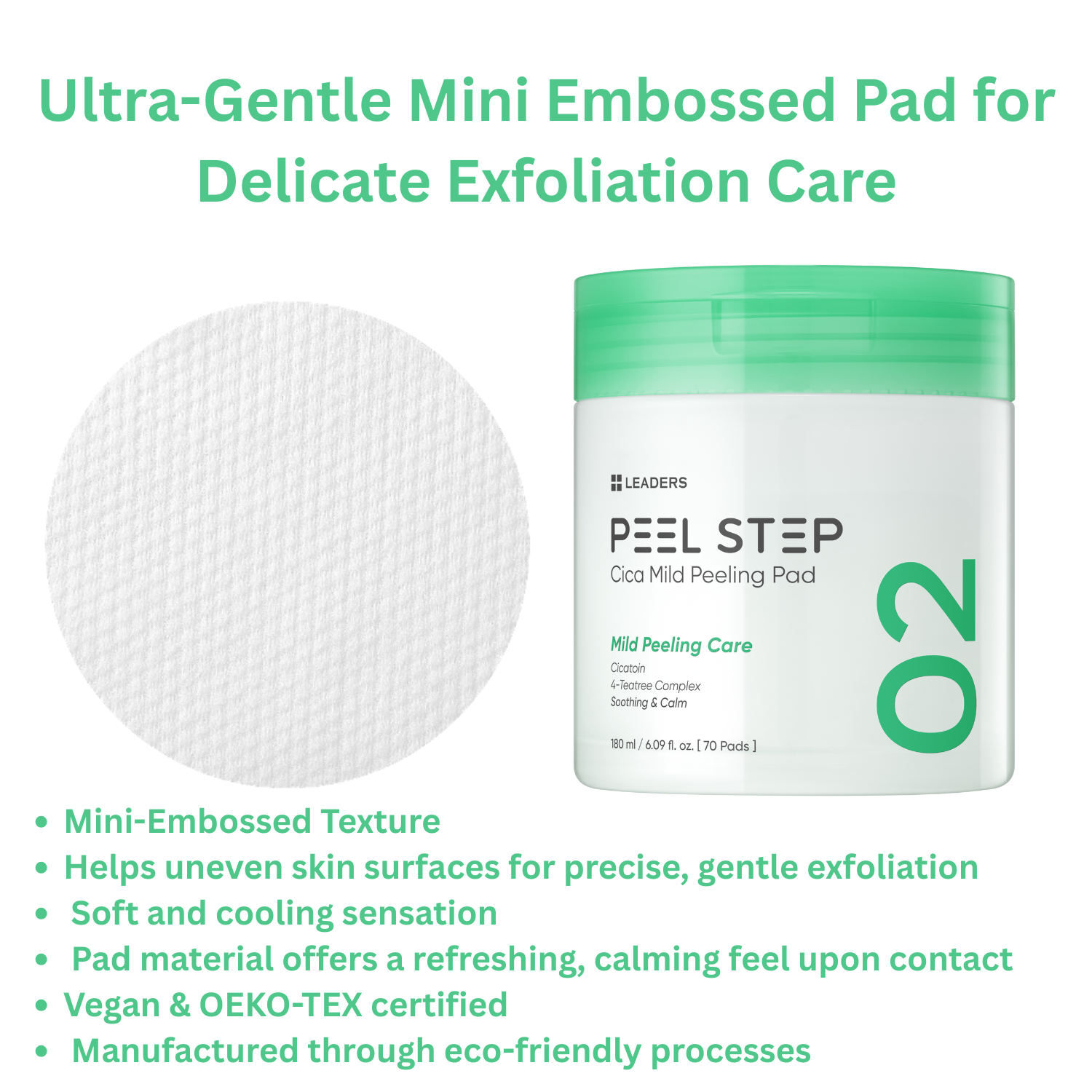 PEEL STEP Cica Mild Peeling Pad – Leaders Cosmetics USA