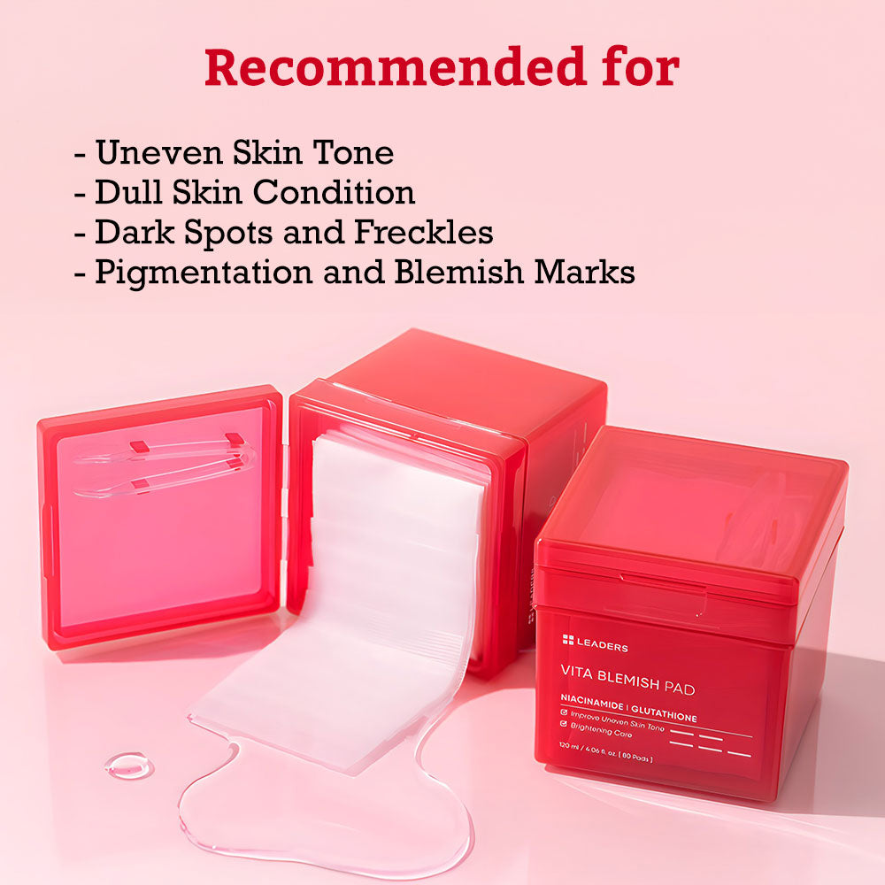 Leaders Vita Blemish Toner Pads (80 Pads) – Leaders Cosmetics USA